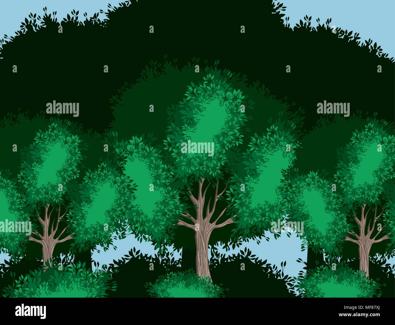 tree forest landscape blurred colors vector illustration design Stock ...