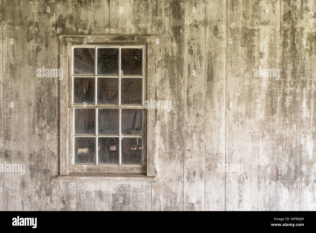 Old Weathered White Window on a Whitewashed Building Stock Photo - Alamy