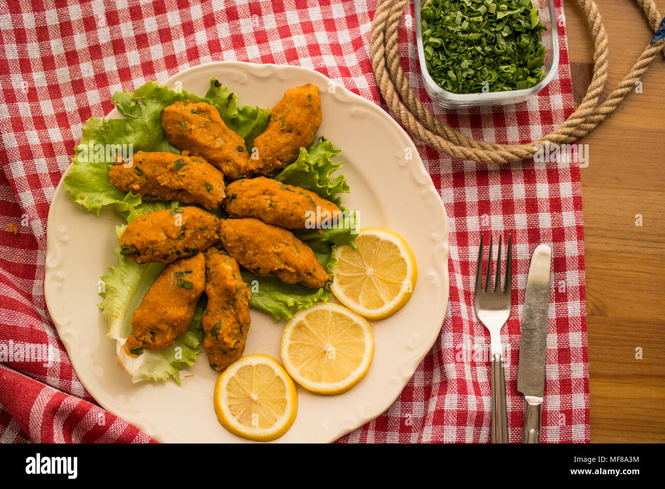 Turkish Food Mercimek Koftesi made Bulgur and Lentil Paste. Traditional ...