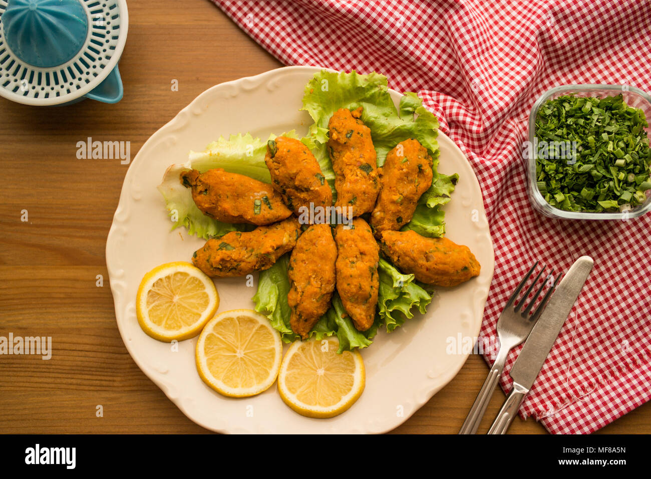 Turkish Food Mercimek Koftesi made Bulgur and Lentil Paste. Traditional ...