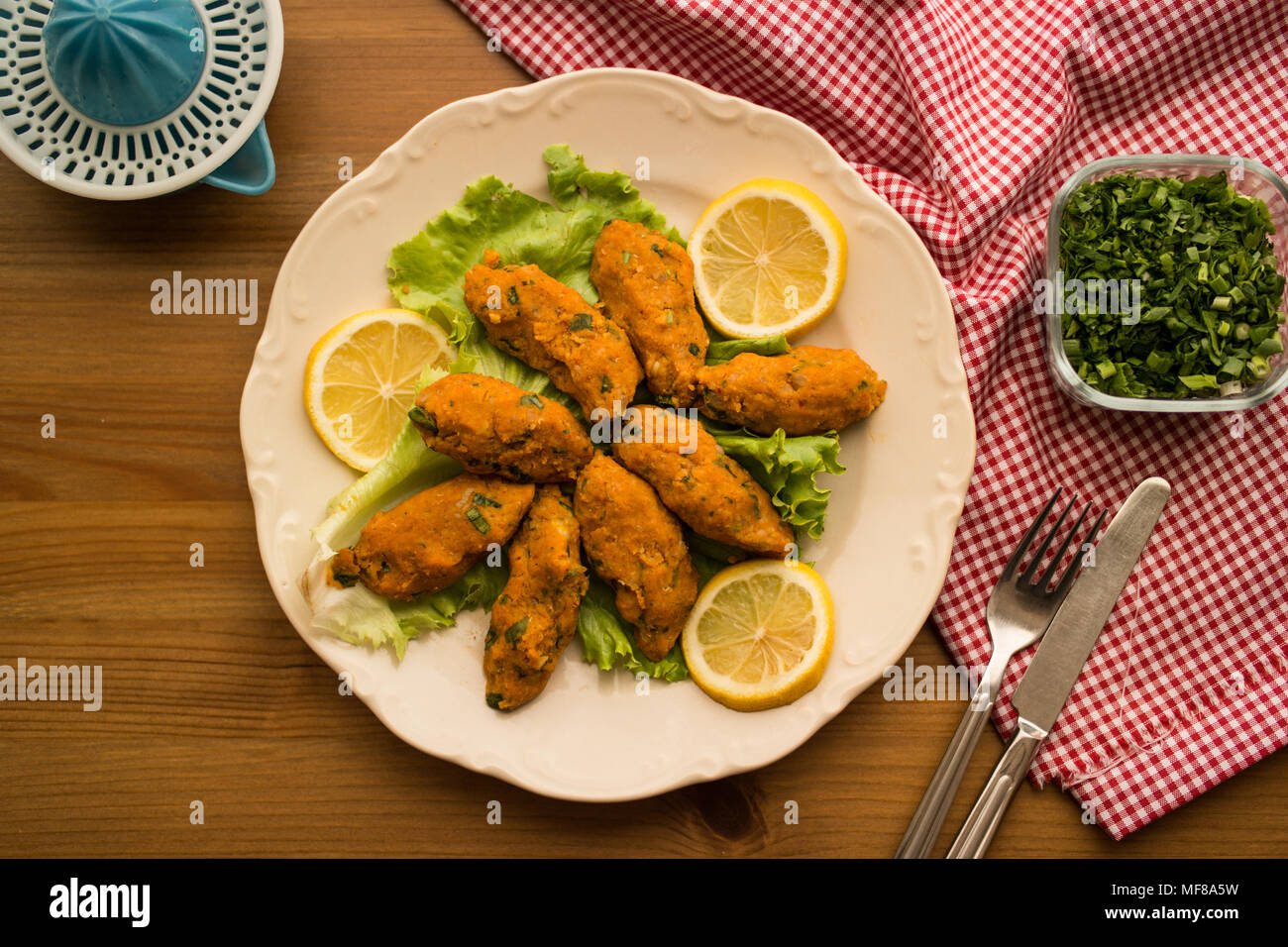 Turkish Food Mercimek Koftesi made Bulgur and Lentil Paste. Traditional ...