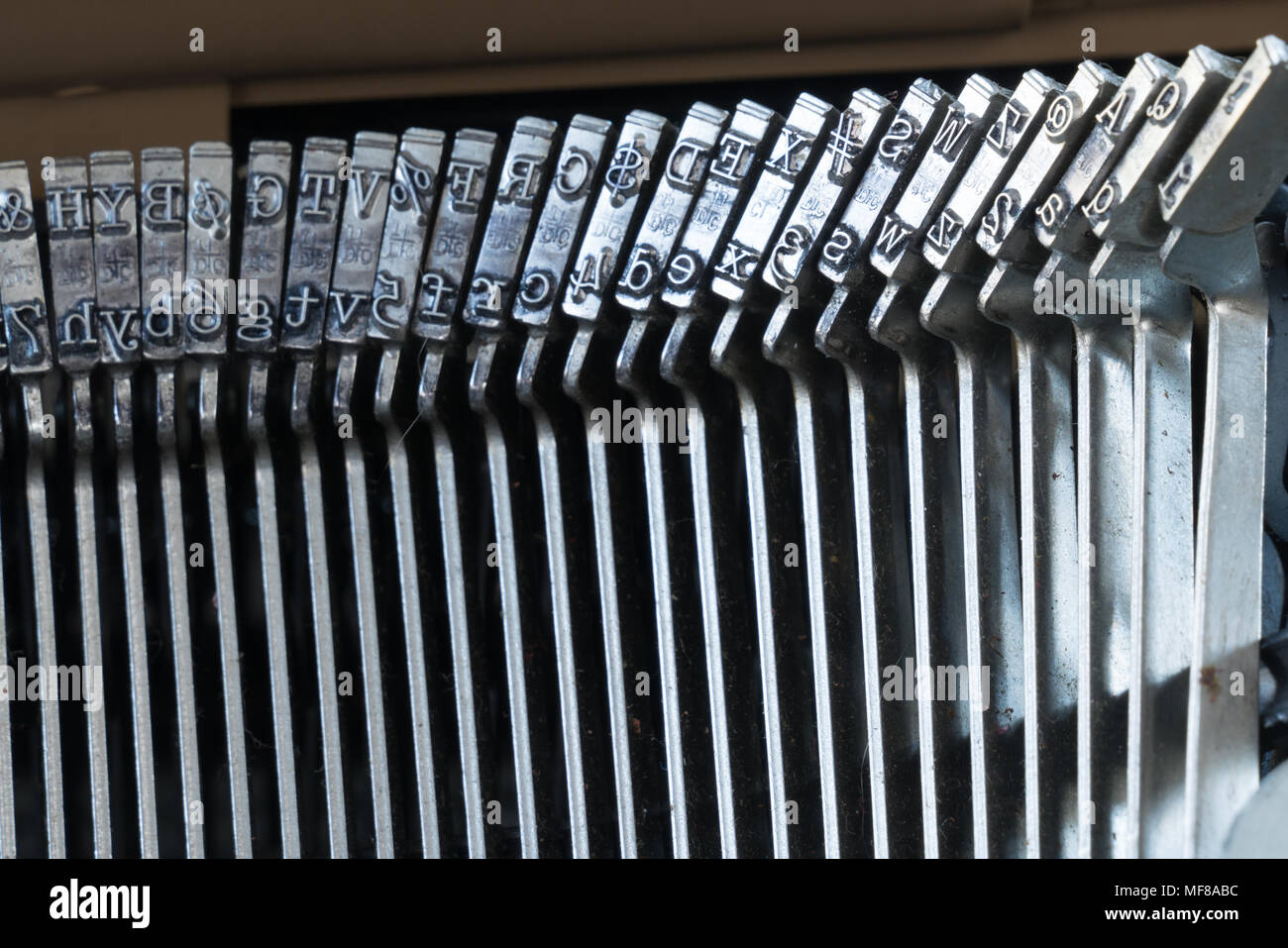 Letter Keys on Old Typewriter Stock Photo - Alamy