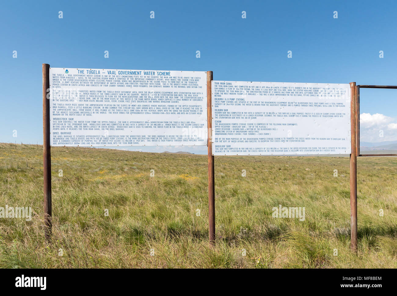 STERKFONTEIN, SOUTH AFRICA - MARCH 14, 2018: Information boards at the ...