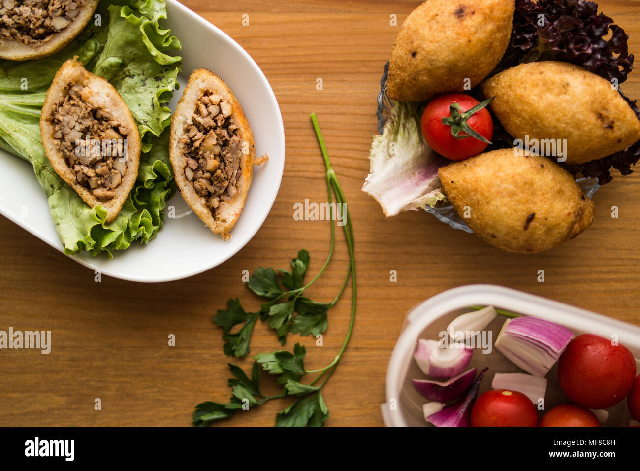 icli kofte / Boiled kibbeh / Quibe / Stuffed Meatballs Falafel Stock ...