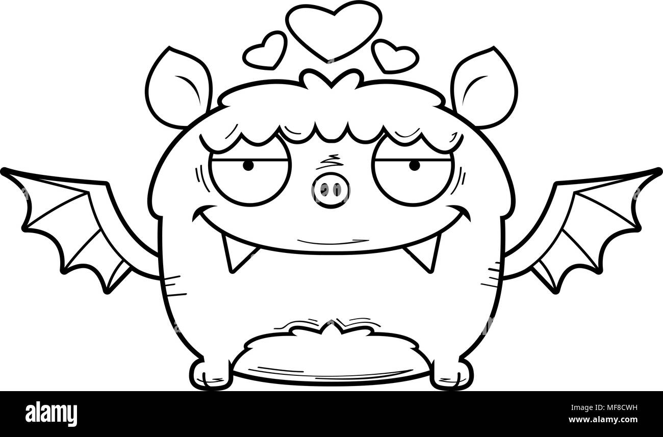 A cartoon illustration of a bat in love Stock Vector Image & Art - Alamy