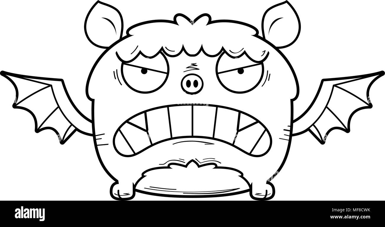 A cartoon illustration of a bat looking mad Stock Vector Image & Art ...