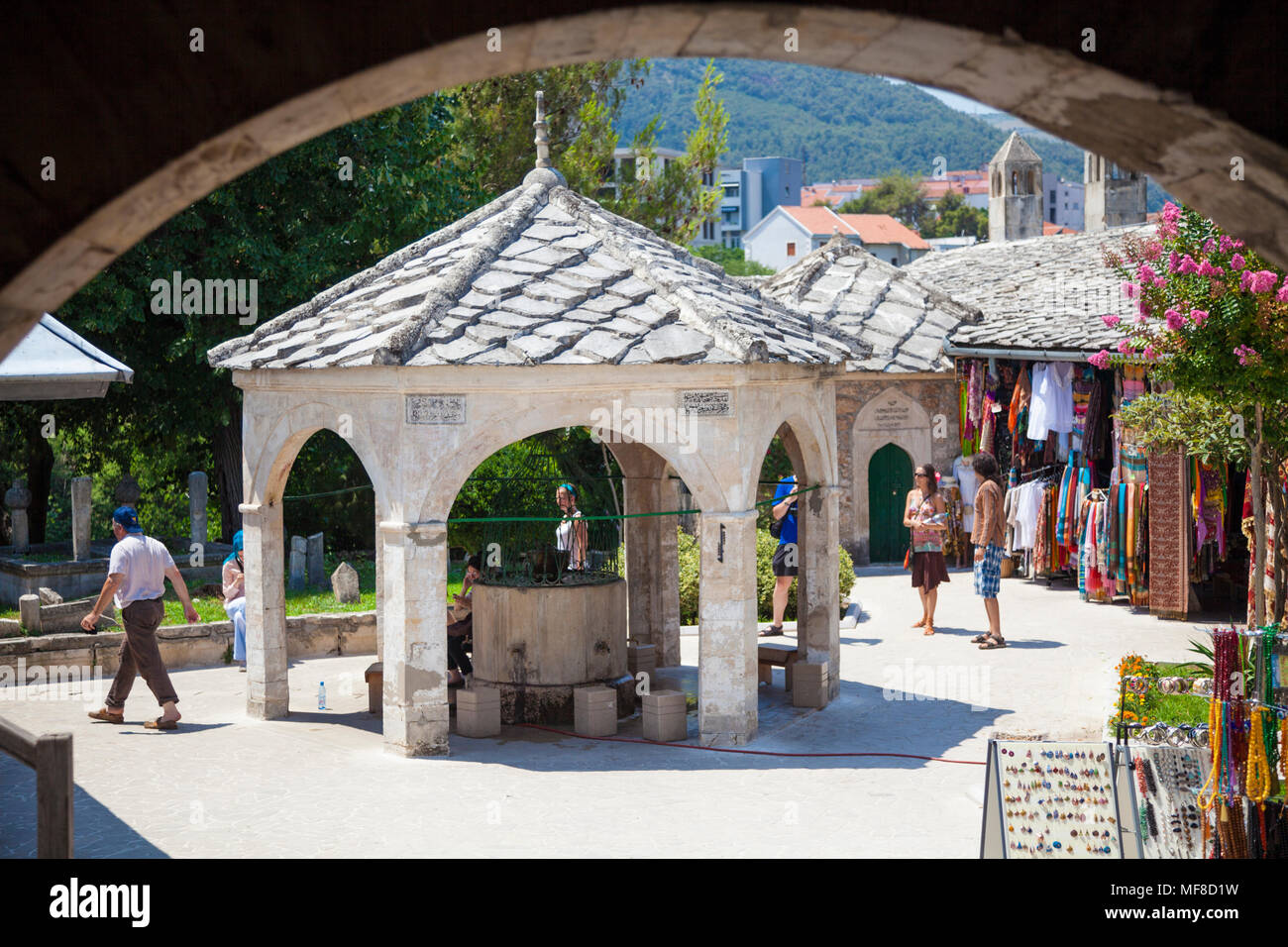 The Sadrvan fountain and courtyard of the Koski-Mehmed Pasha's Mosque ...