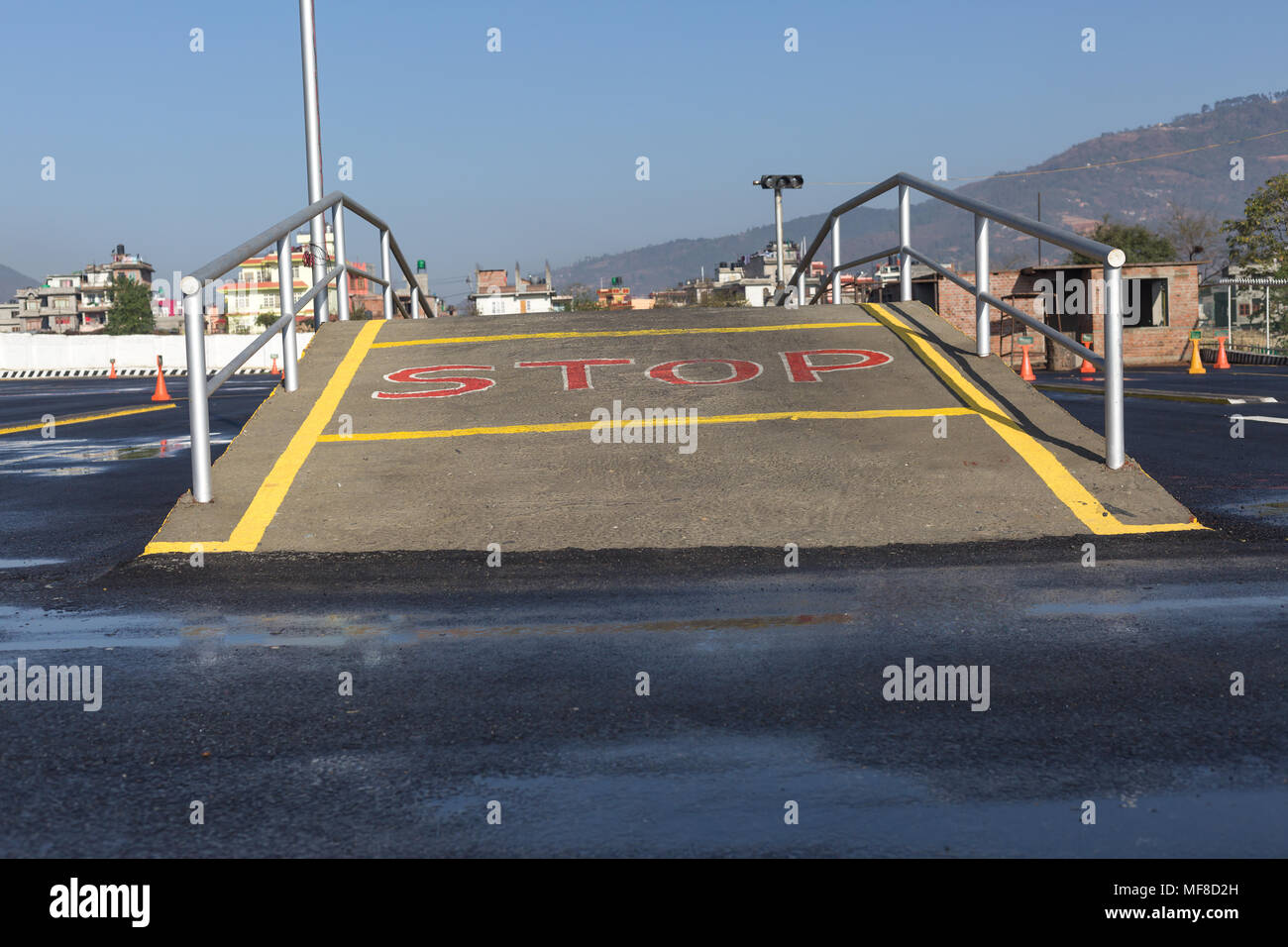 Traffic Signs at Vehicle driving center in Kathmandu Nepal Stock Photo ...