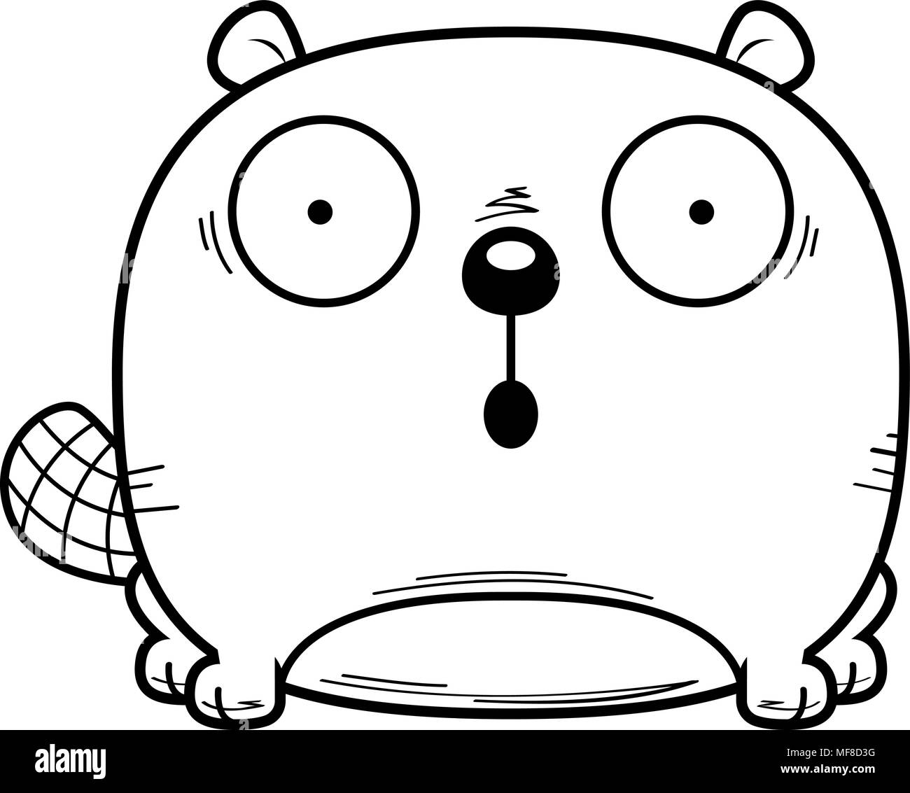 A cartoon illustration of a beaver looking surprised Stock Vector Image ...