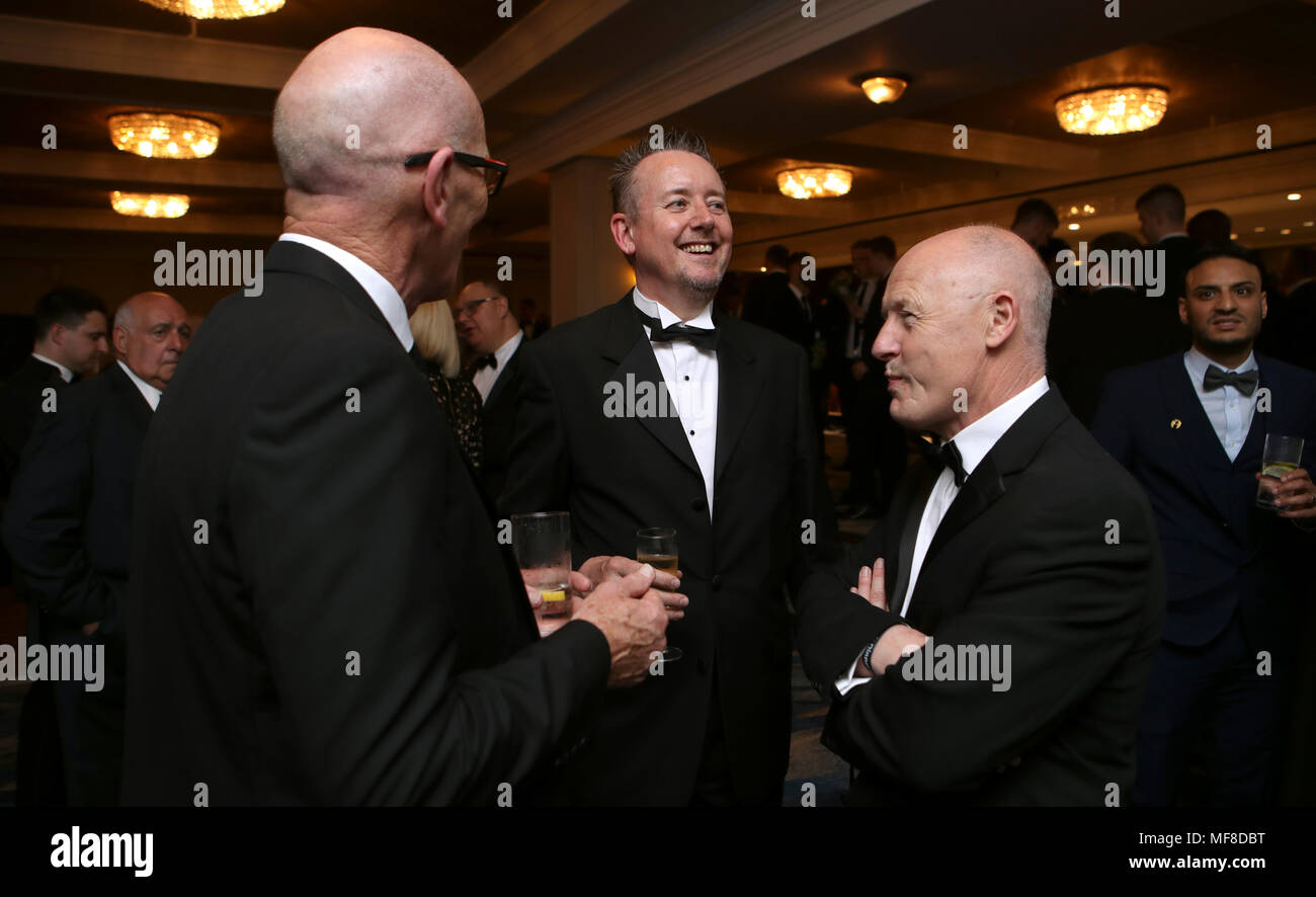 Guests during the 2018 PFA Awards at the Grosvenor House Hotel, London ...