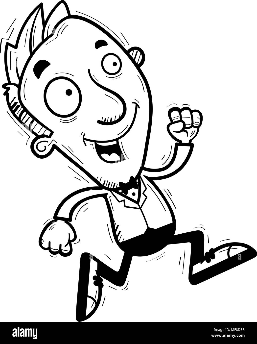 A cartoon illustration of a groom running Stock Vector Image & Art - Alamy