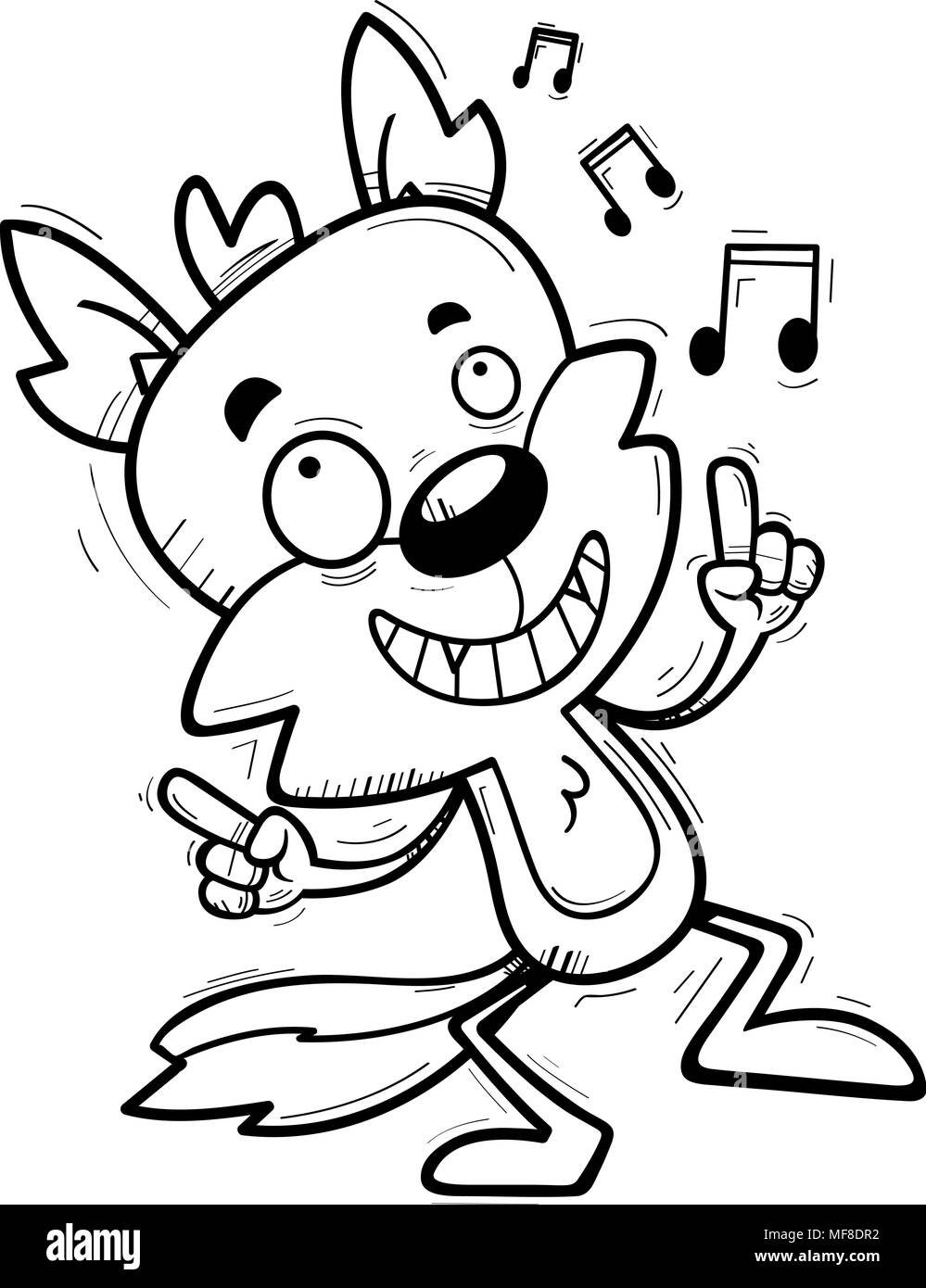 A cartoon illustration of a male wolf dancing Stock Vector Image & Art ...