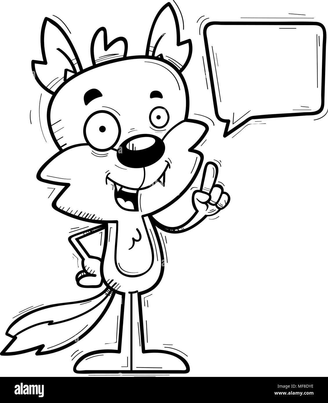 A cartoon illustration of a male wolf talking Stock Vector Image & Art ...