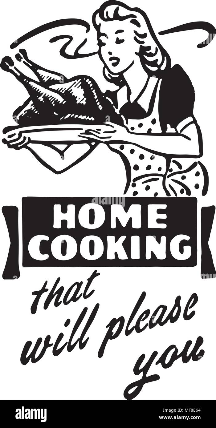 1950s housewife cooking Stock Vector Images - Alamy