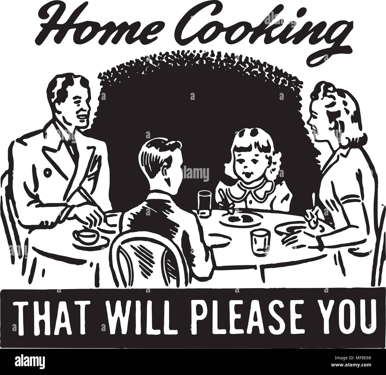 Home Cooking 4 - Retro Ad Art Banner Stock Vector Image & Art - Alamy