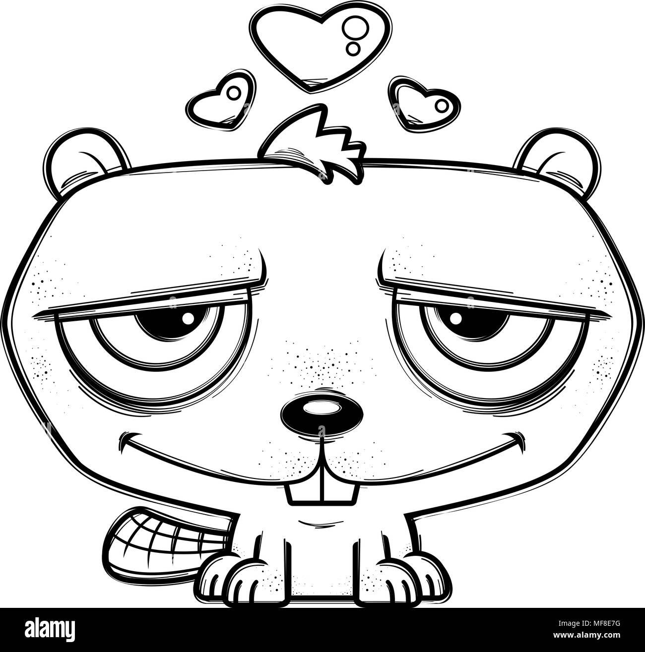 A cartoon illustration of a beaver in love Stock Vector Image & Art - Alamy