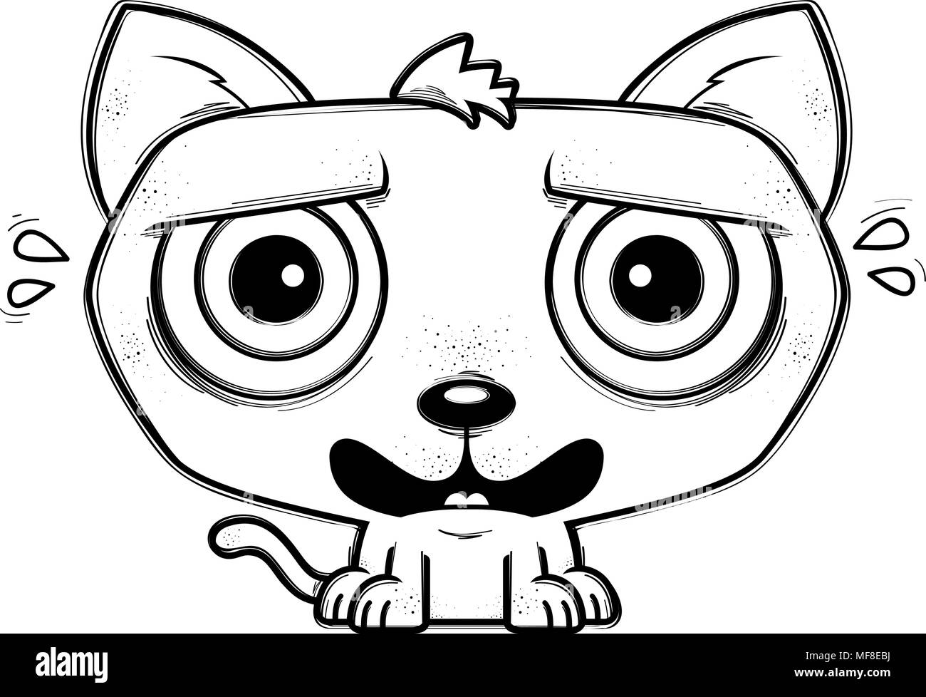 Evil Cat Face Drawing