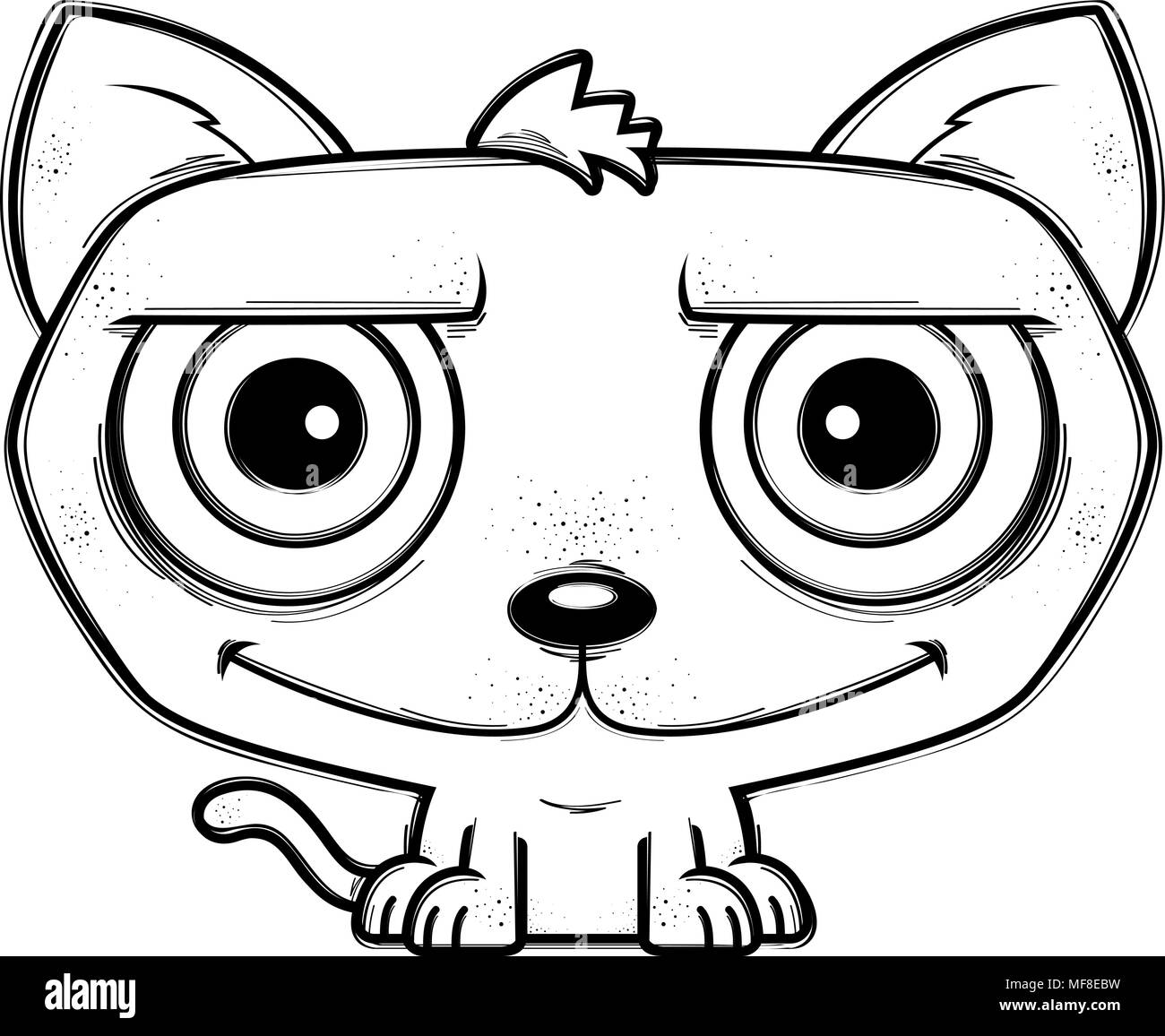 A cartoon illustration of a cat smiling Stock Vector Image & Art - Alamy