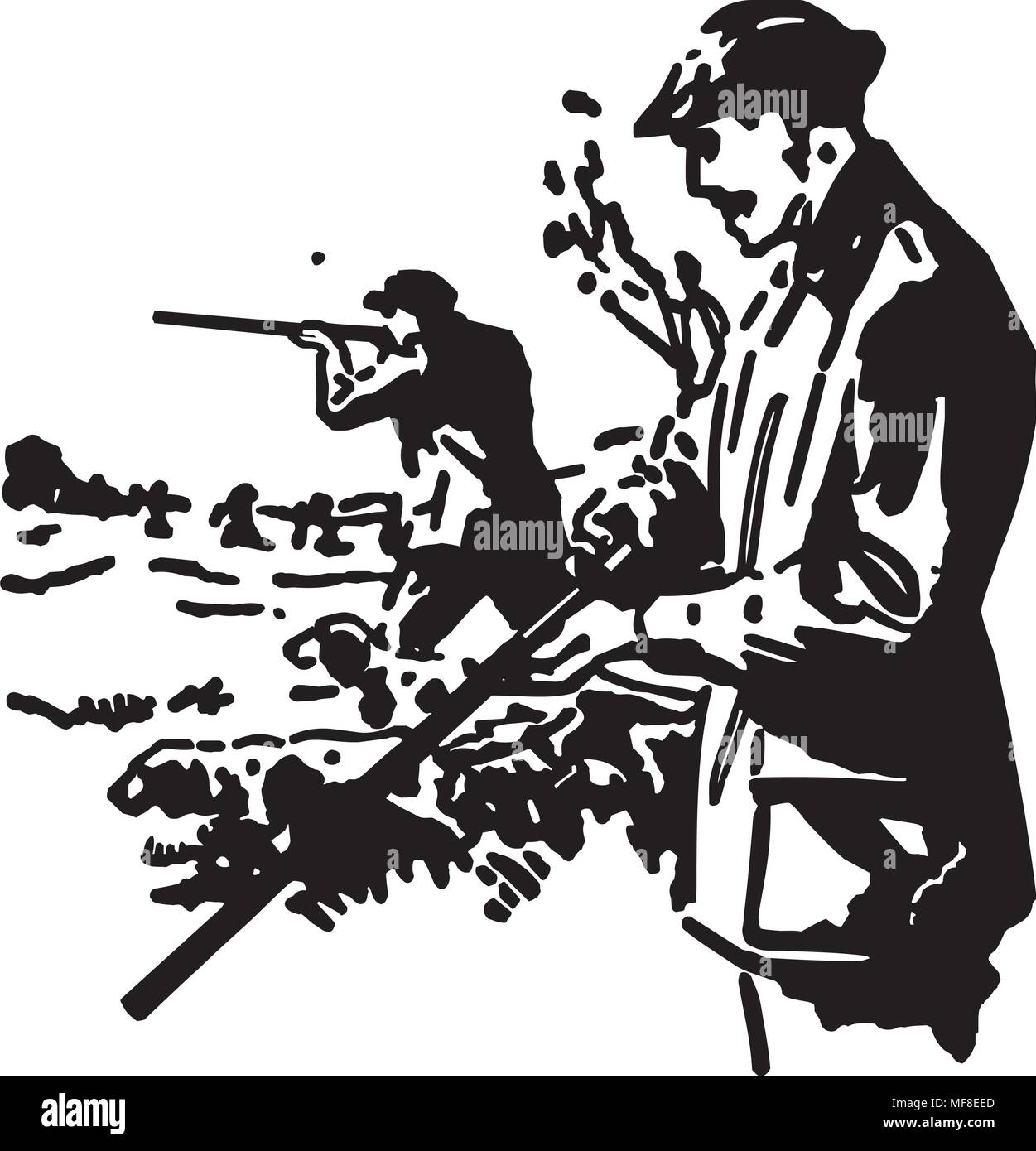 Vintage hunters Stock Vector Images - Alamy