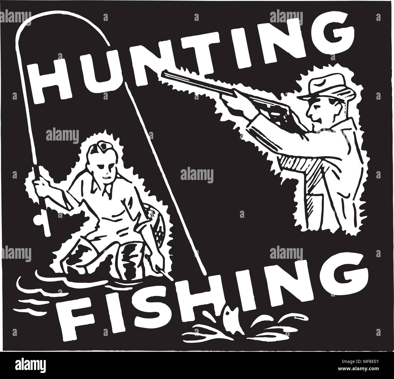 Fishing as art Stock Vector Images - Alamy
