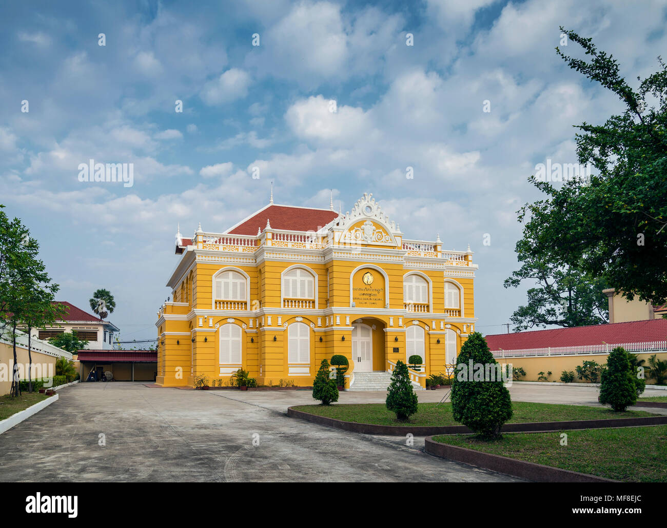 french colonial style architecture building of the national bank of ...