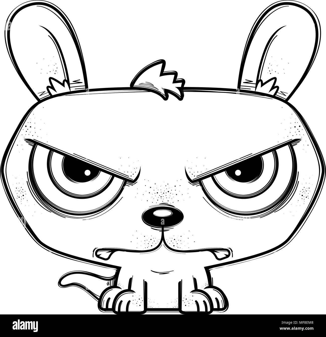 A cartoon illustration of a little kangaroo looking mad Stock Vector ...