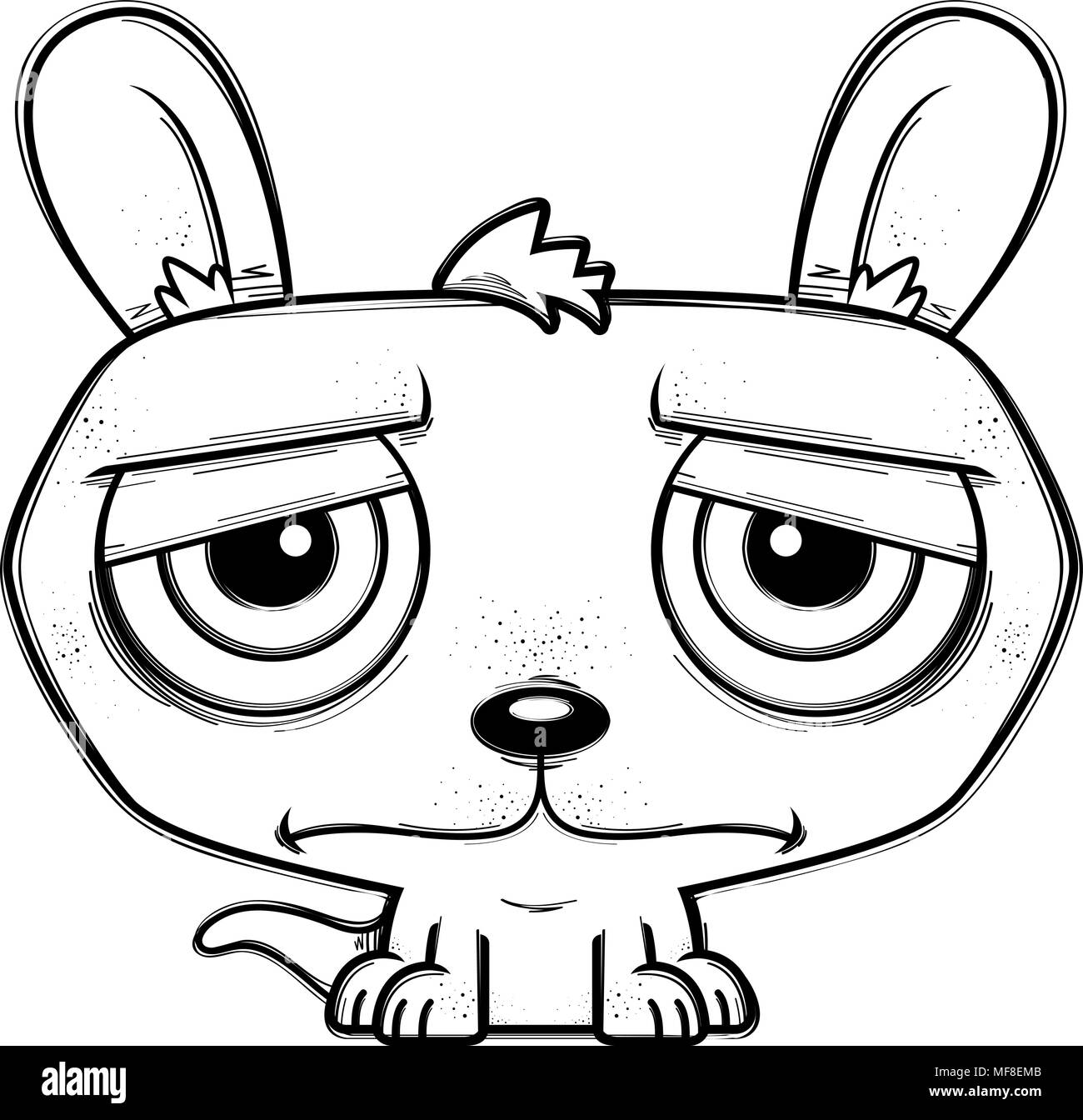 A cartoon illustration of a little kangaroo looking sad Stock Vector ...