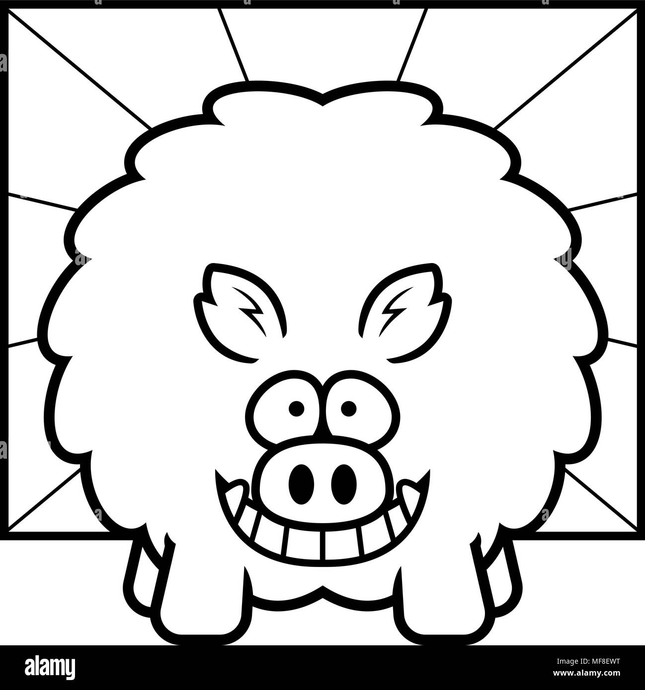 A cartoon illustration of a boar looking happy Stock Vector Image & Art ...