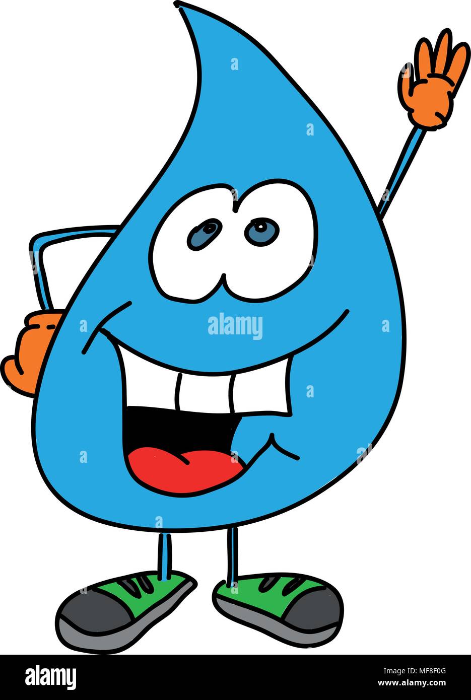 Happy drop of water - Vector Stock Vector Image & Art - Alamy