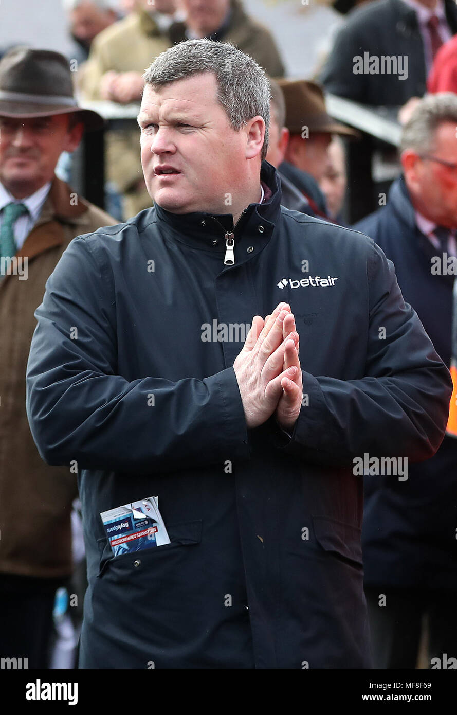 Trainer Gordon Elliot in the parade ring during day one of the ...
