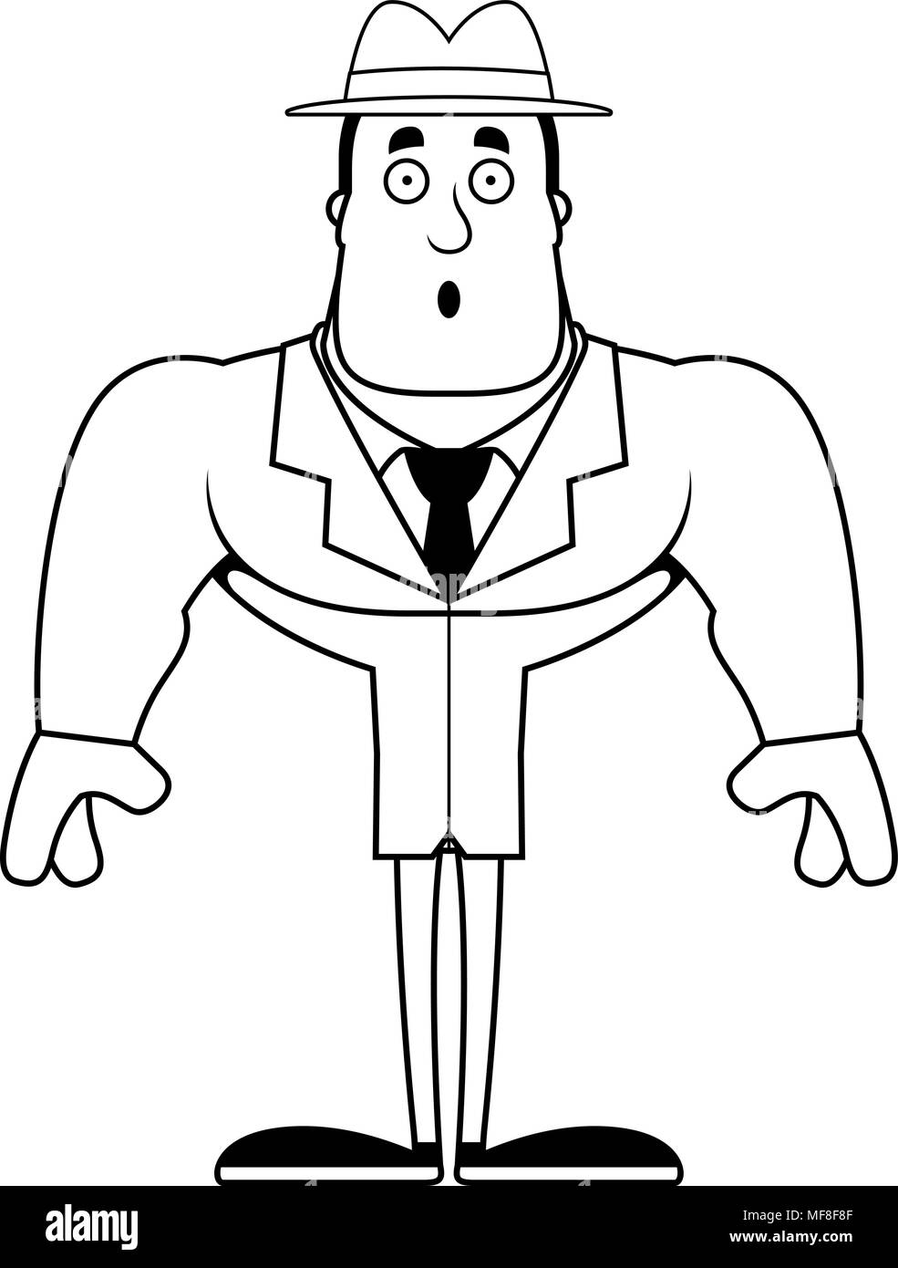 A cartoon detective looking surprised Stock Vector Image & Art - Alamy