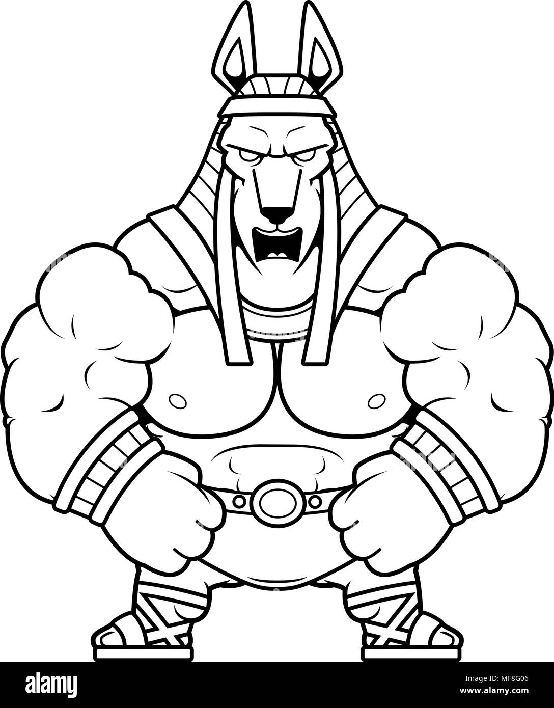 A cartoon illustration of Anubis looking mad Stock Vector Image & Art ...