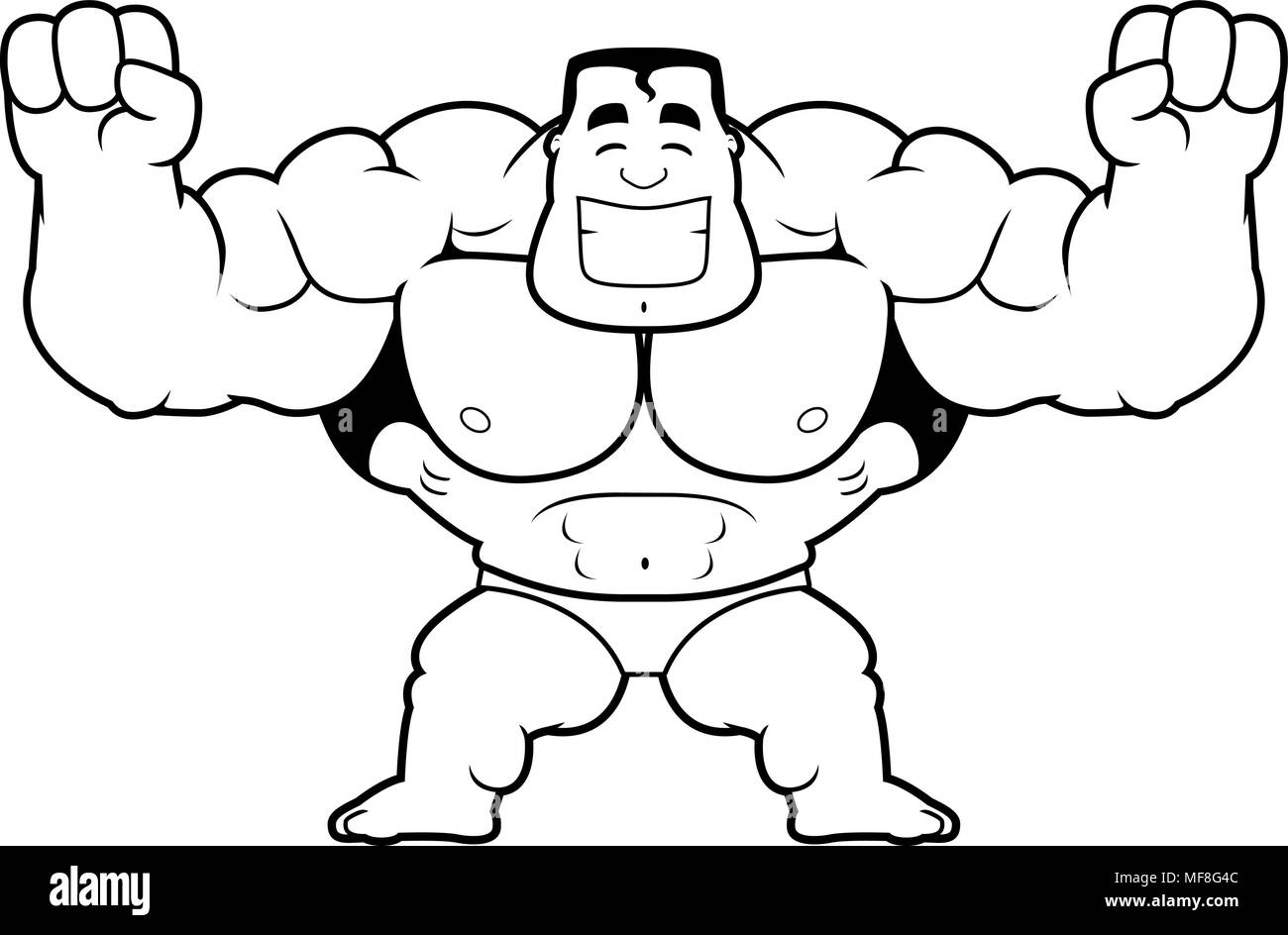 Cartoon bodybuilder Black and White Stock Photos & Images - Alamy