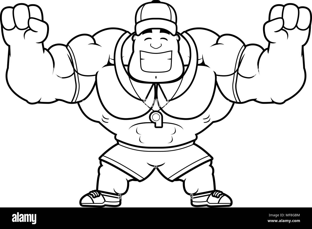 A cartoon illustration of a coach celebrating Stock Vector Image & Art ...