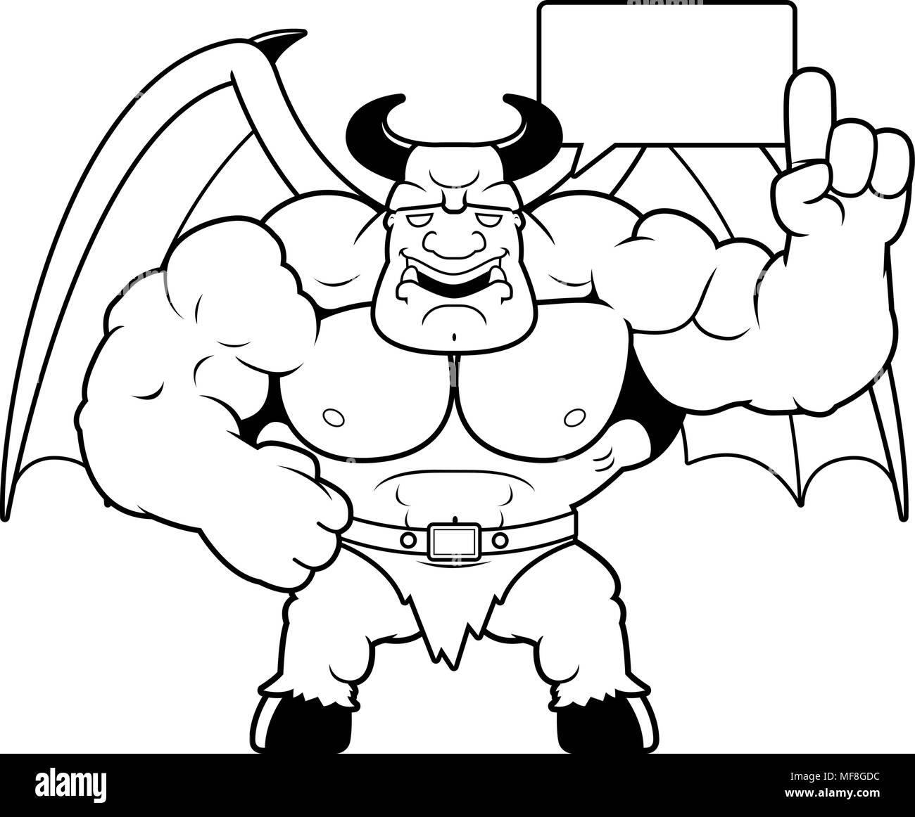 A cartoon illustration of a demon talking Stock Vector Image & Art - Alamy