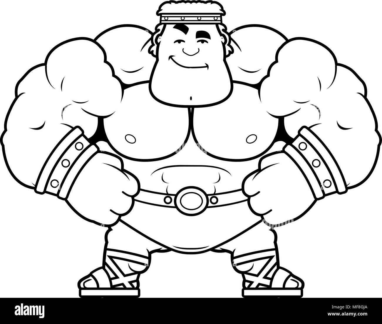 A cartoon illustration of Hercules looking confident Stock Vector Image ...