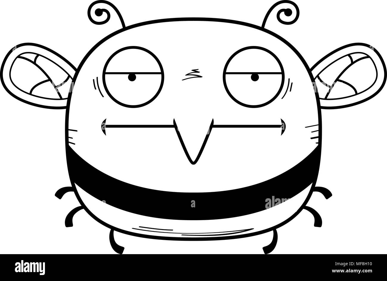 A cartoon illustration of a bee looking bored Stock Vector Image & Art ...