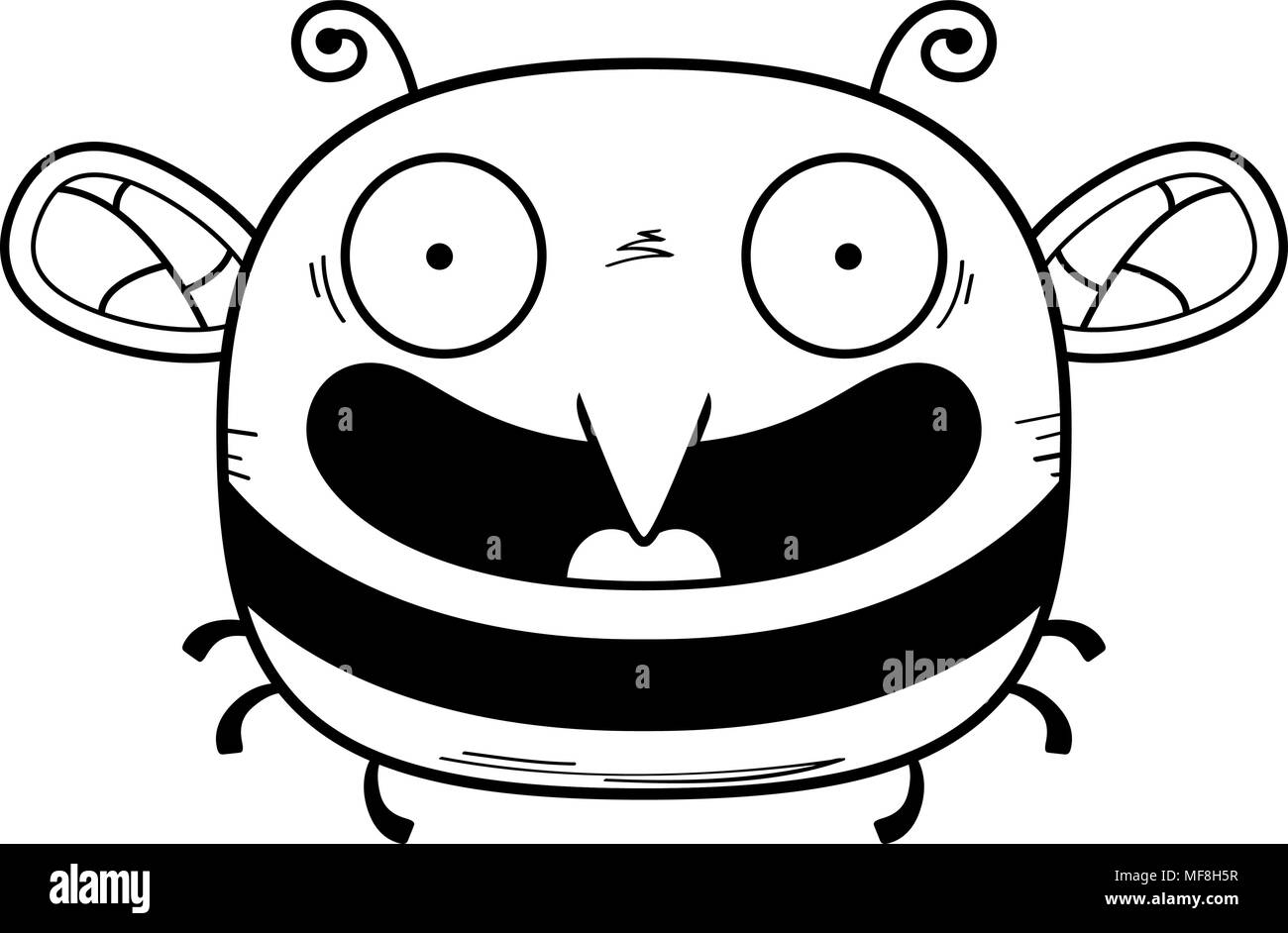 A cartoon illustration of a bee smiling Stock Vector Image & Art - Alamy