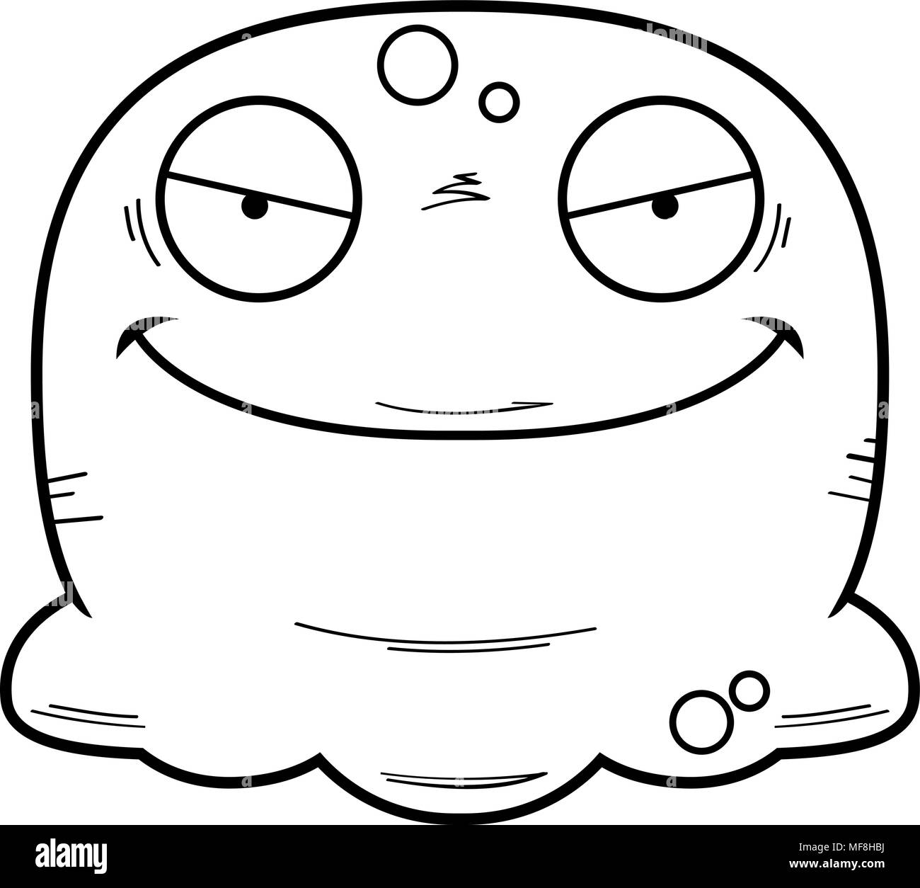 A cartoon illustration of an evil looking booger Stock Vector Image ...