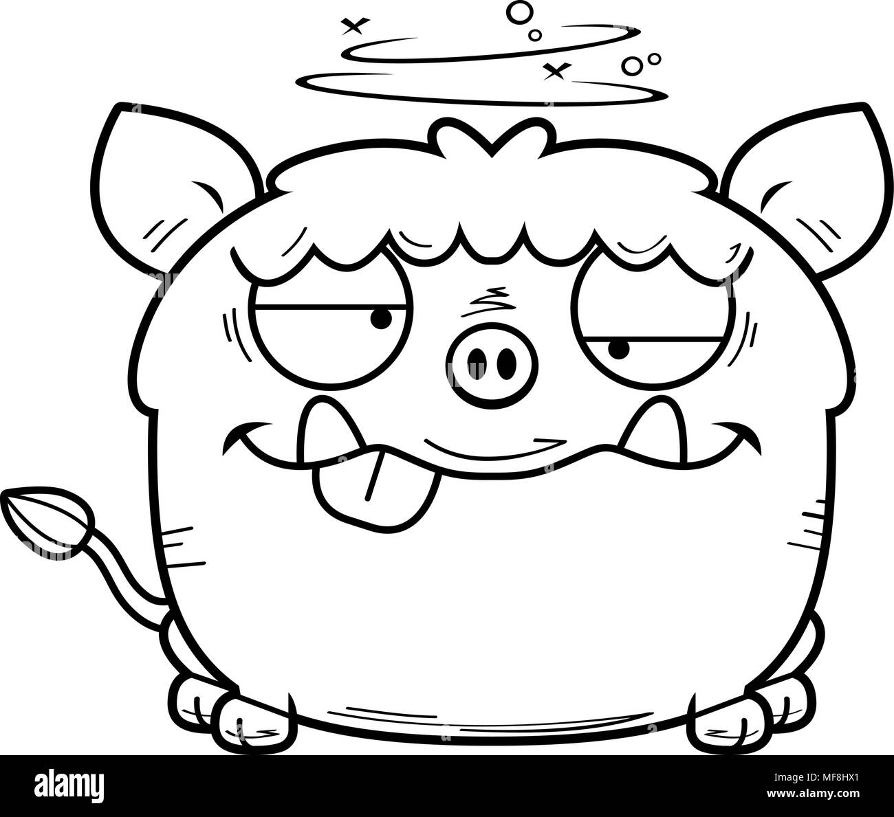 A cartoon illustration of a boar looking drunk Stock Vector Image & Art ...
