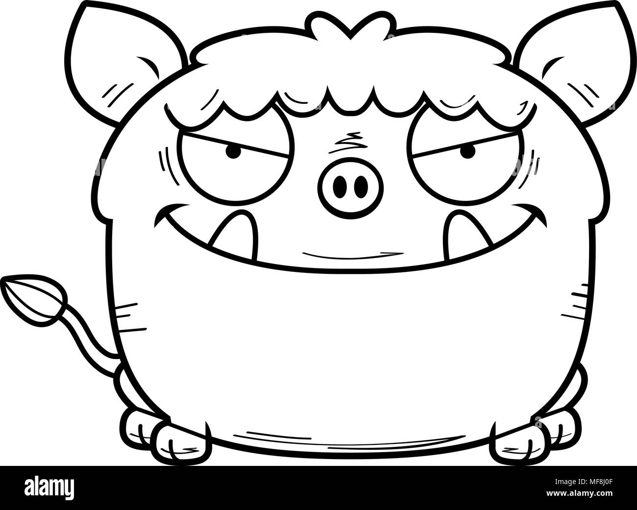 Evil Pig Drawing