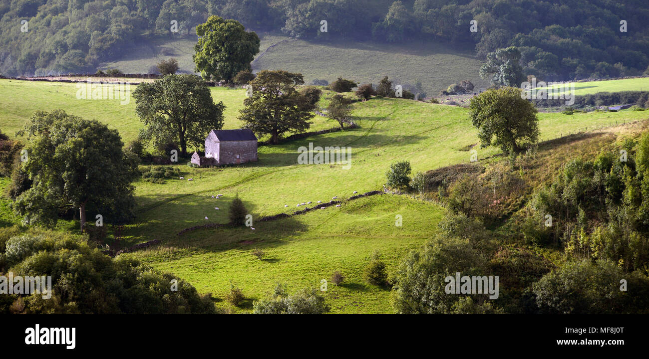 Wetton field barn Stock Photo - Alamy
