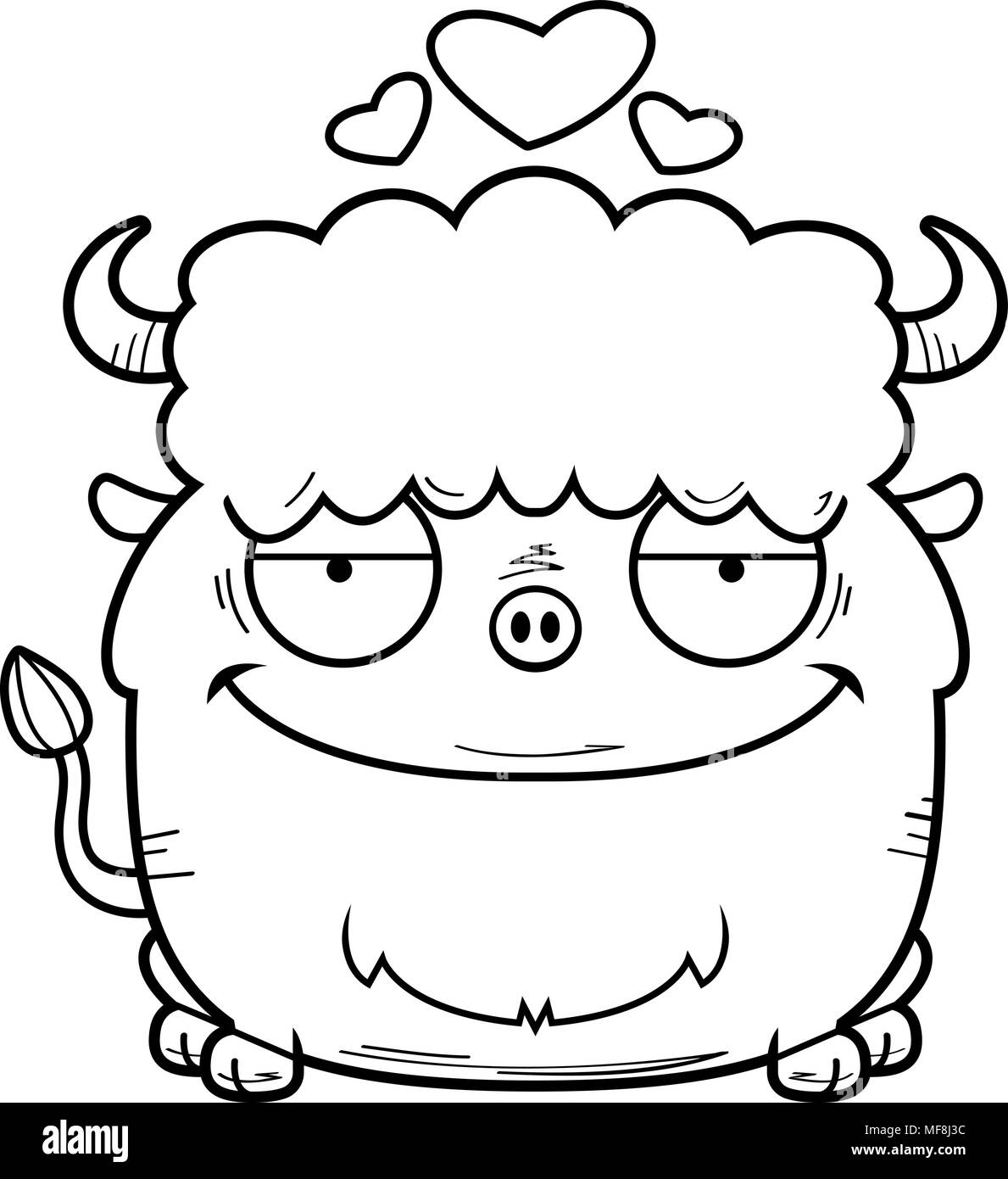 A cartoon illustration of a bison in love Stock Vector Image & Art - Alamy
