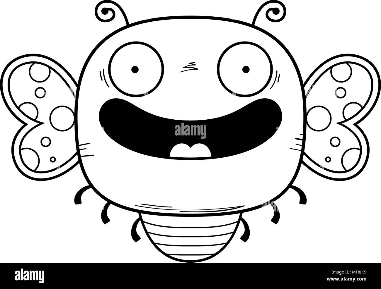 A cartoon illustration of a butterfly smiling Stock Vector Image & Art ...