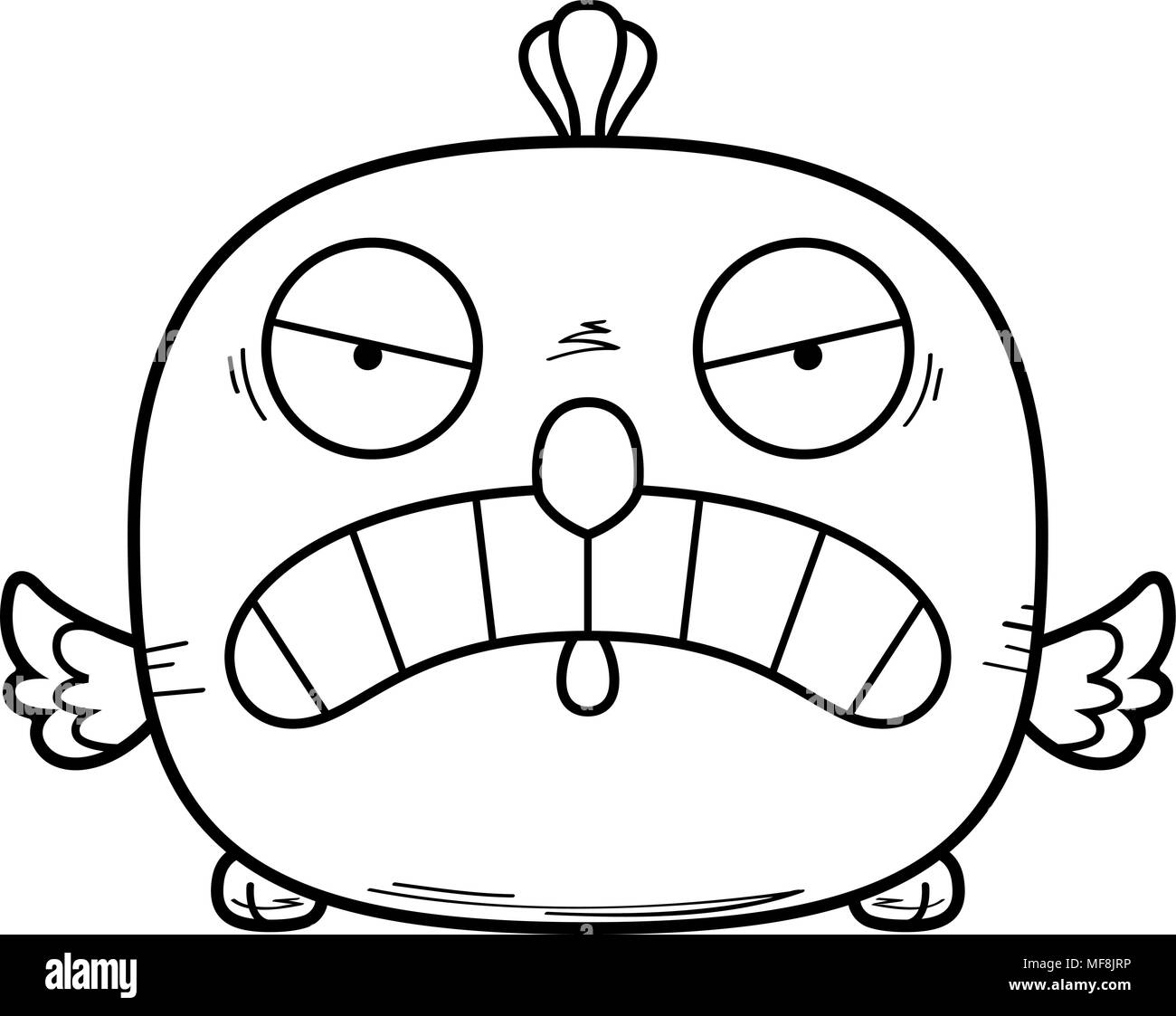 A cartoon illustration of a chicken looking angry Stock Vector Image ...