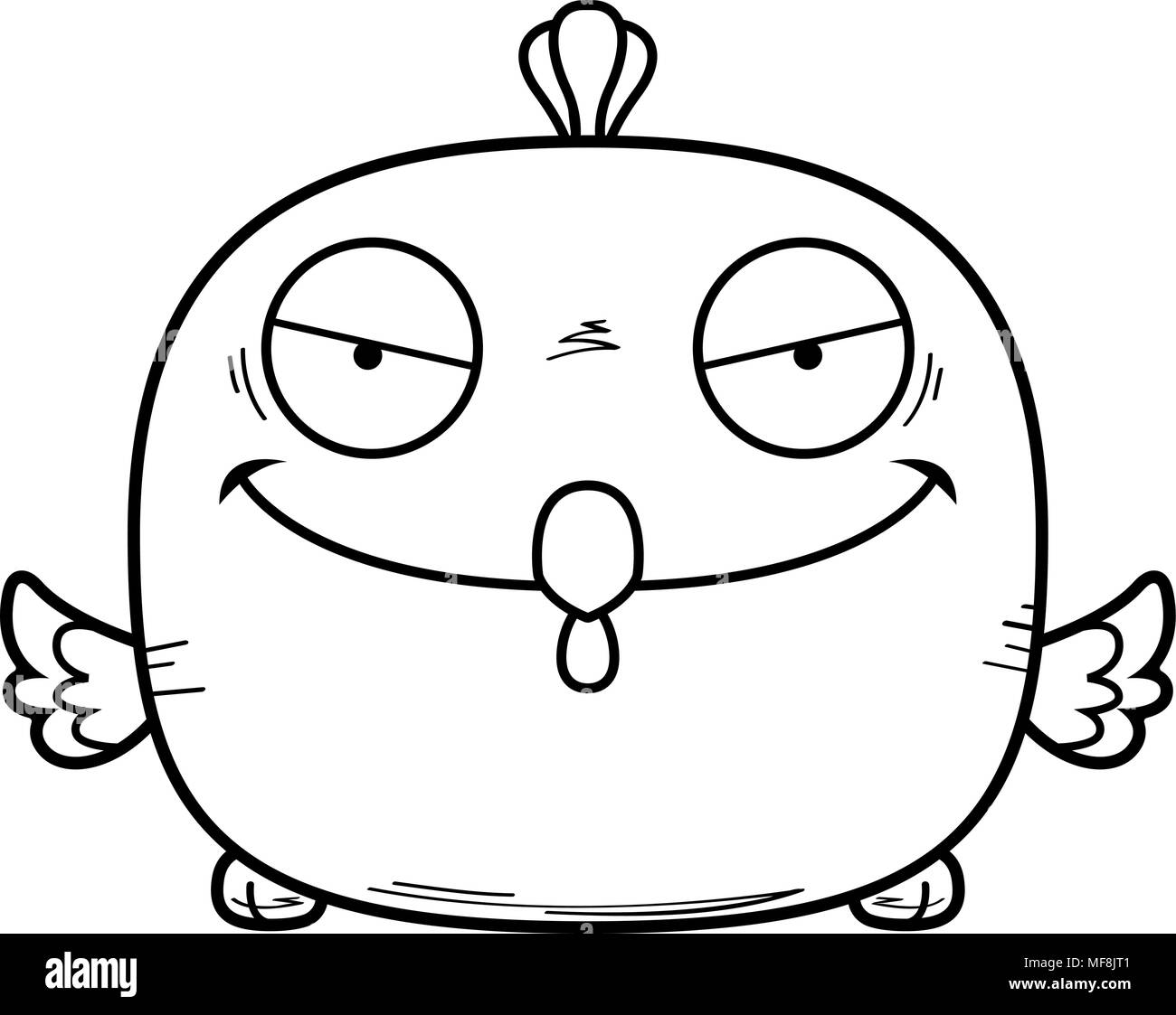 A cartoon illustration of an evil looking chicken Stock Vector Image ...