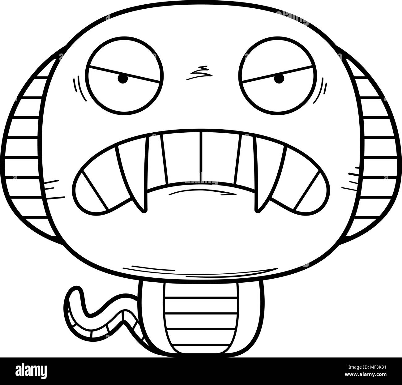 A cartoon illustration of a cobra looking angry Stock Vector Image ...