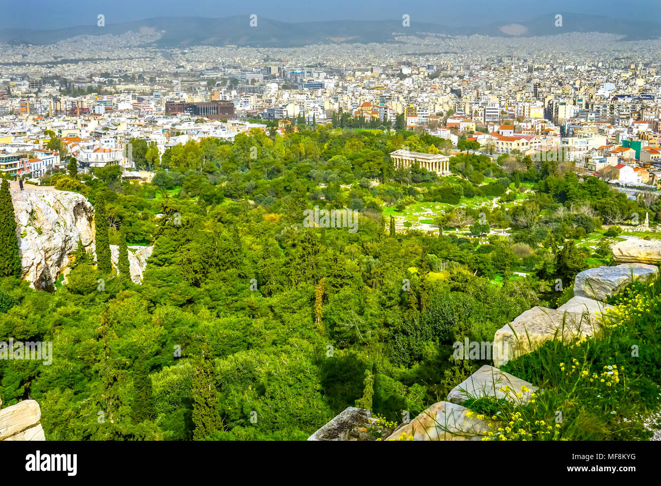 Areopagus Saint Paul Rock Agora Acropolis Athens Greece. Areopagus rock ...