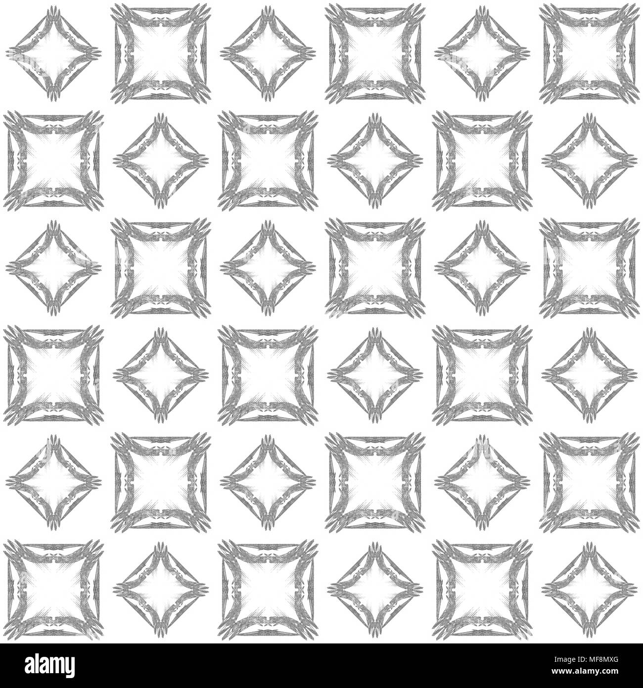 Seamless abstract black texture fractal patterns on white background ...