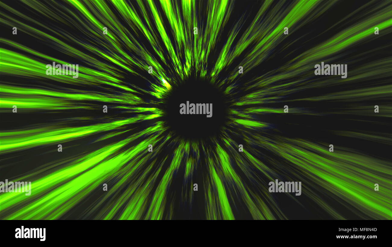 Abstract black hole, time warp, distortion of space, traveling in space ...